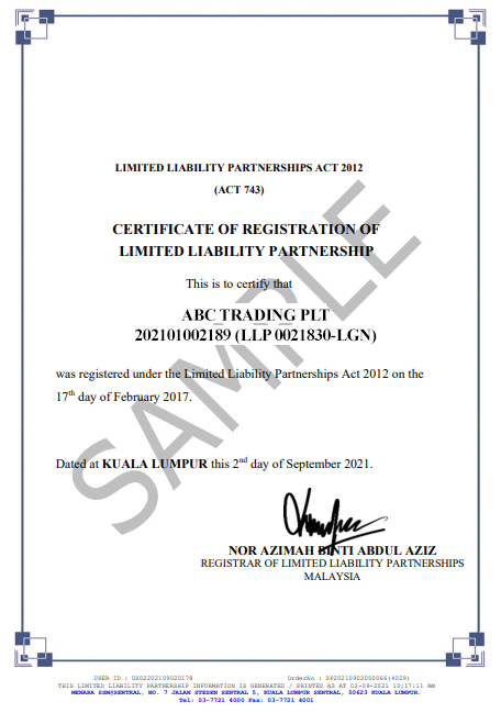 Reprint LLP / PLT (Certificate & Profile)